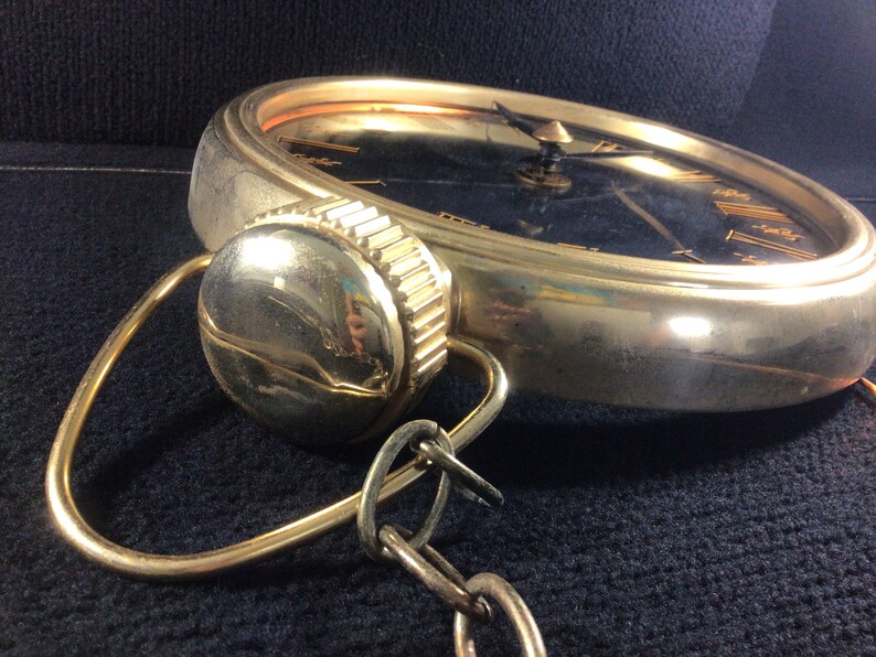 Vintage Titan Pocket Watch Wall Mystery Light up Clock. Haddon Products ...