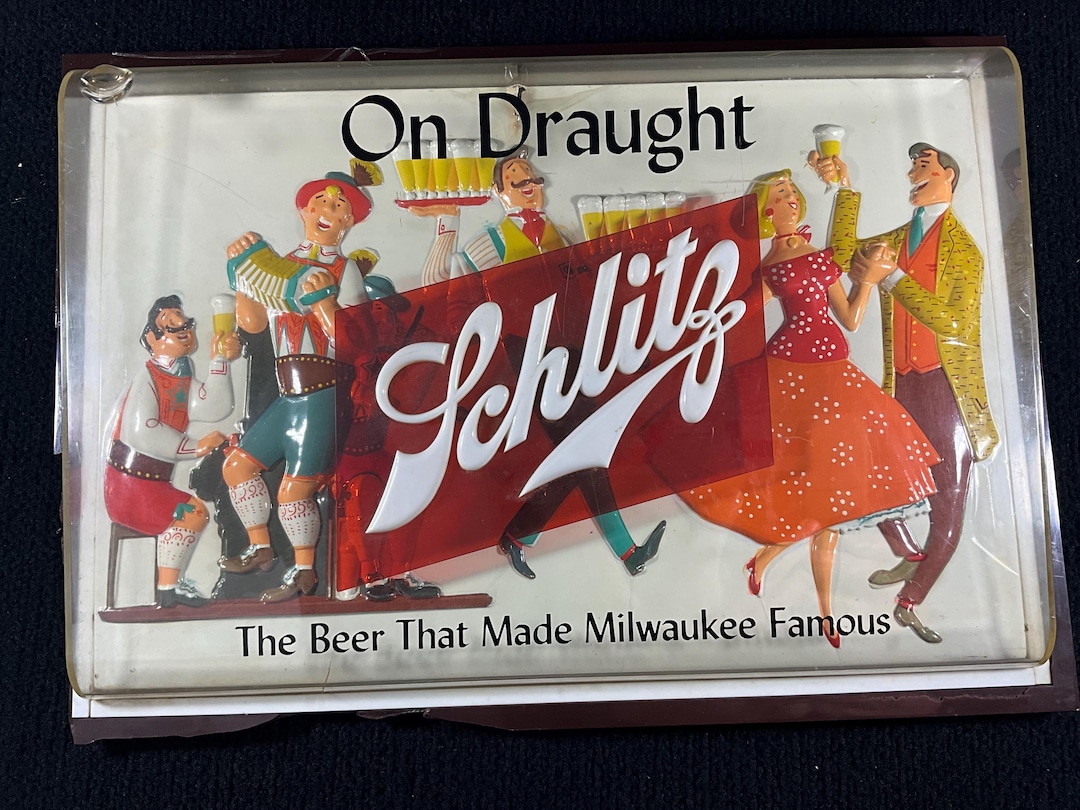 Vintage 1957 Schlitz Beer Vacuform Advertising Sign. - Etsy
