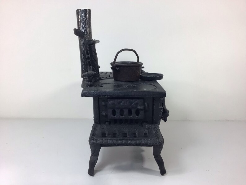 Vintage Crescent Mini Replica Cast Iron Wood Burning Stove Extras. - Etsy