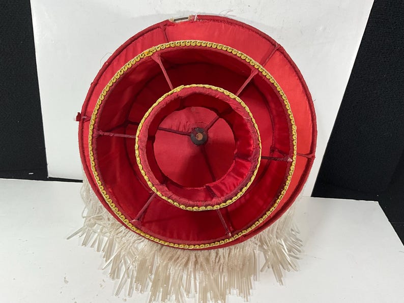 Vintage Two Tier Swag Fringe Table Lamp Shade - Etsy