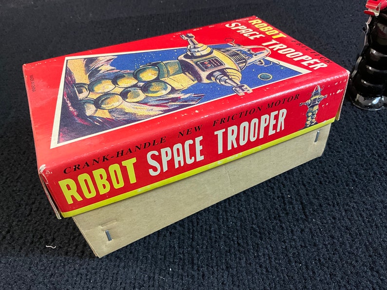 Robot Space Trooper Wind-up Friction Moving Toy W/box. Works. - Etsy