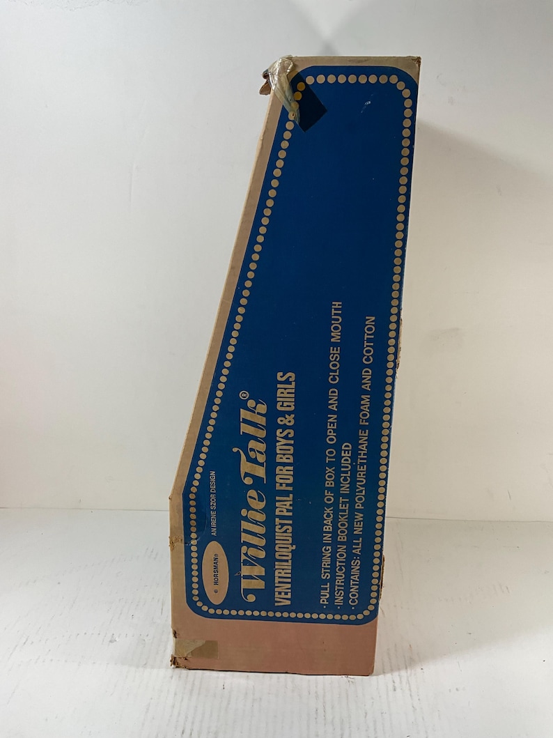 Vintage Ventriloquist Dummy Doll W/original Box. Willie Talk. Horsman ...