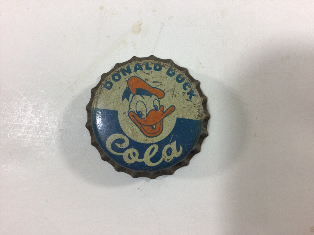 Vintage Original Metal Donald Duck Cola Bottle Cap. - Etsy