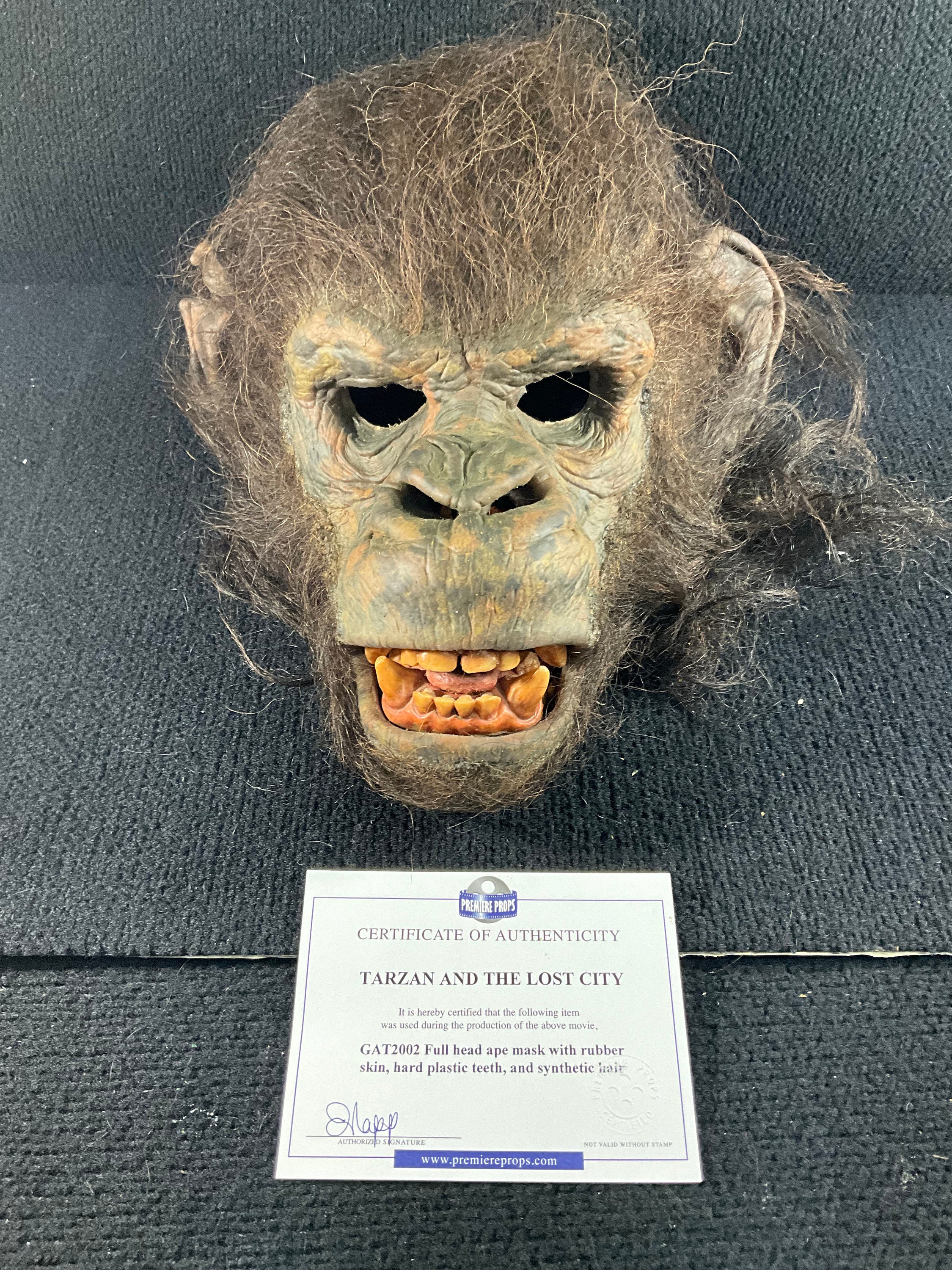 Vintage 1998 Tarzan and the Lost City Movie Prop Full Head Gorilla Mask ...