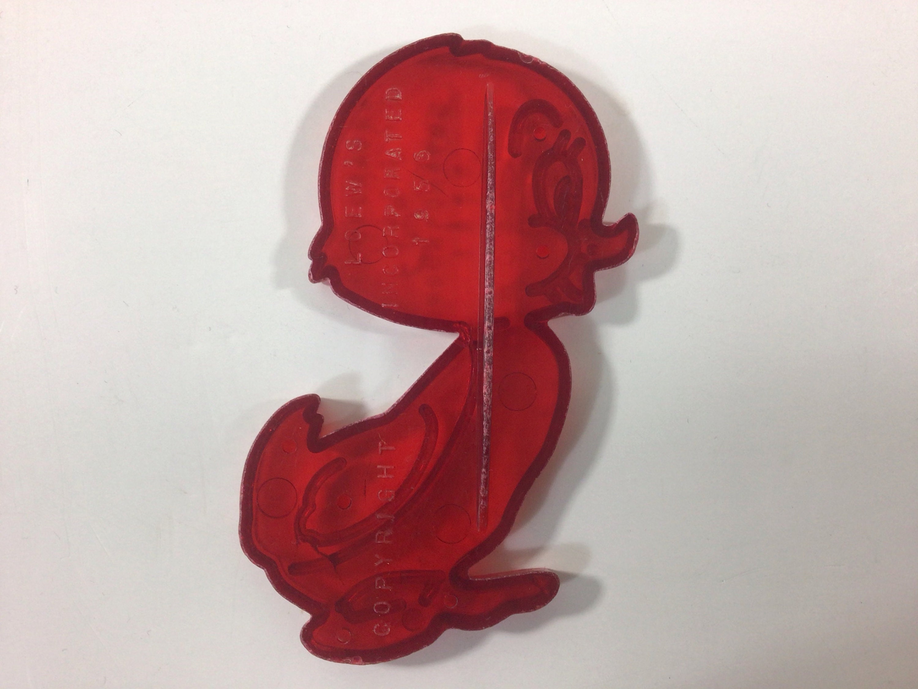 Vintage Classic Cartoon MGM Red Plastic Loew's 1956 Cookie - Etsy
