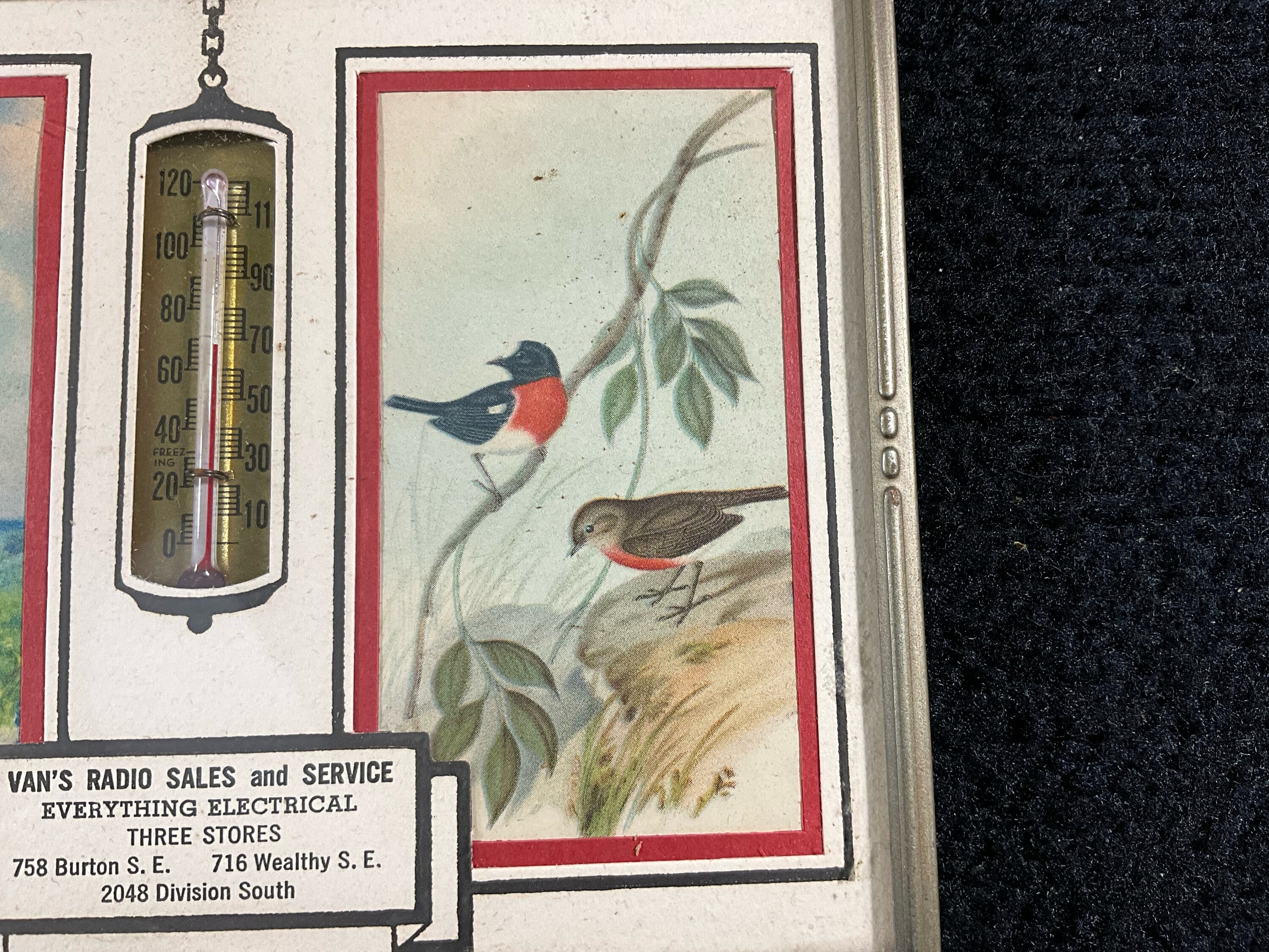Vintage Advertising Thermometer Framed Dual Picture W/1949 Calendar. - Etsy