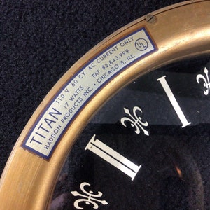 Vintage Titan Pocket Watch Wall Mystery Light up Clock. Haddon Products ...