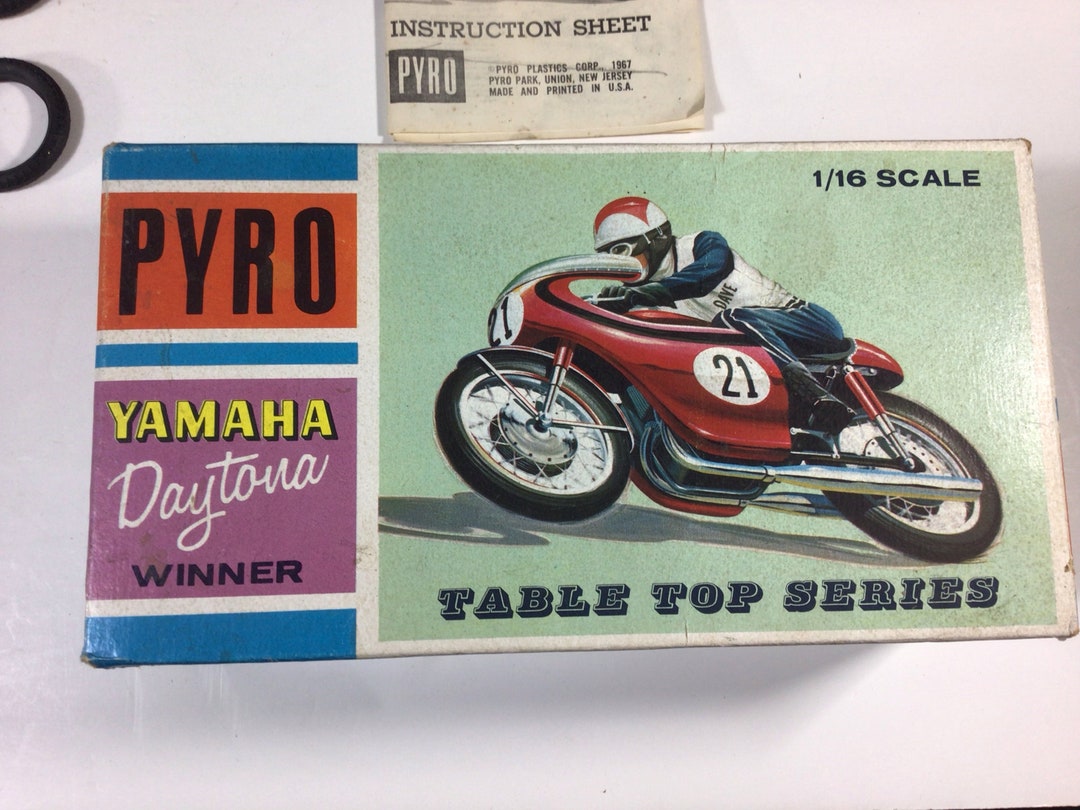 Vintage 1967 Pyro Yamaha 1967 Daytona Winner 1/16 Scale Motorcycle ...
