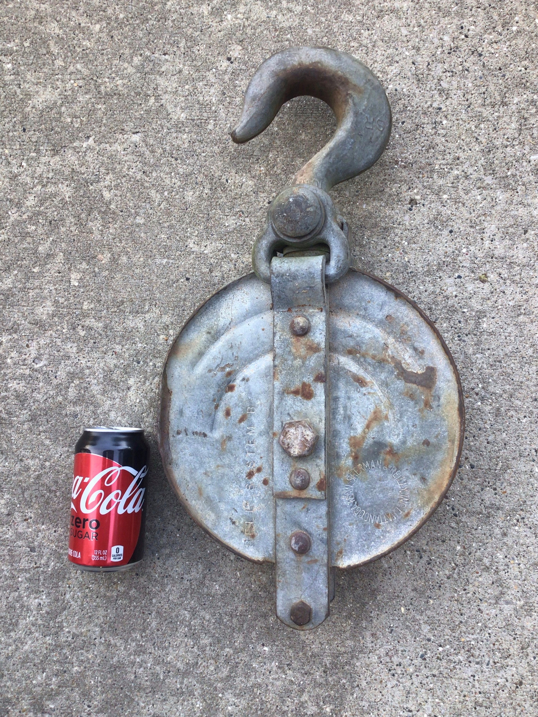 Metal Block and Pulley. Sherman Reilly Inc. Bell System B. Swivel Hook Free Moving Wheel. Etsy UK
