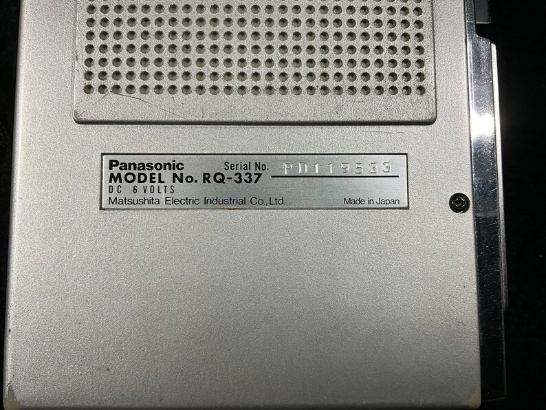 Vintage Panasonic Tape Recorder Player Model No. RQ-337 - Etsy