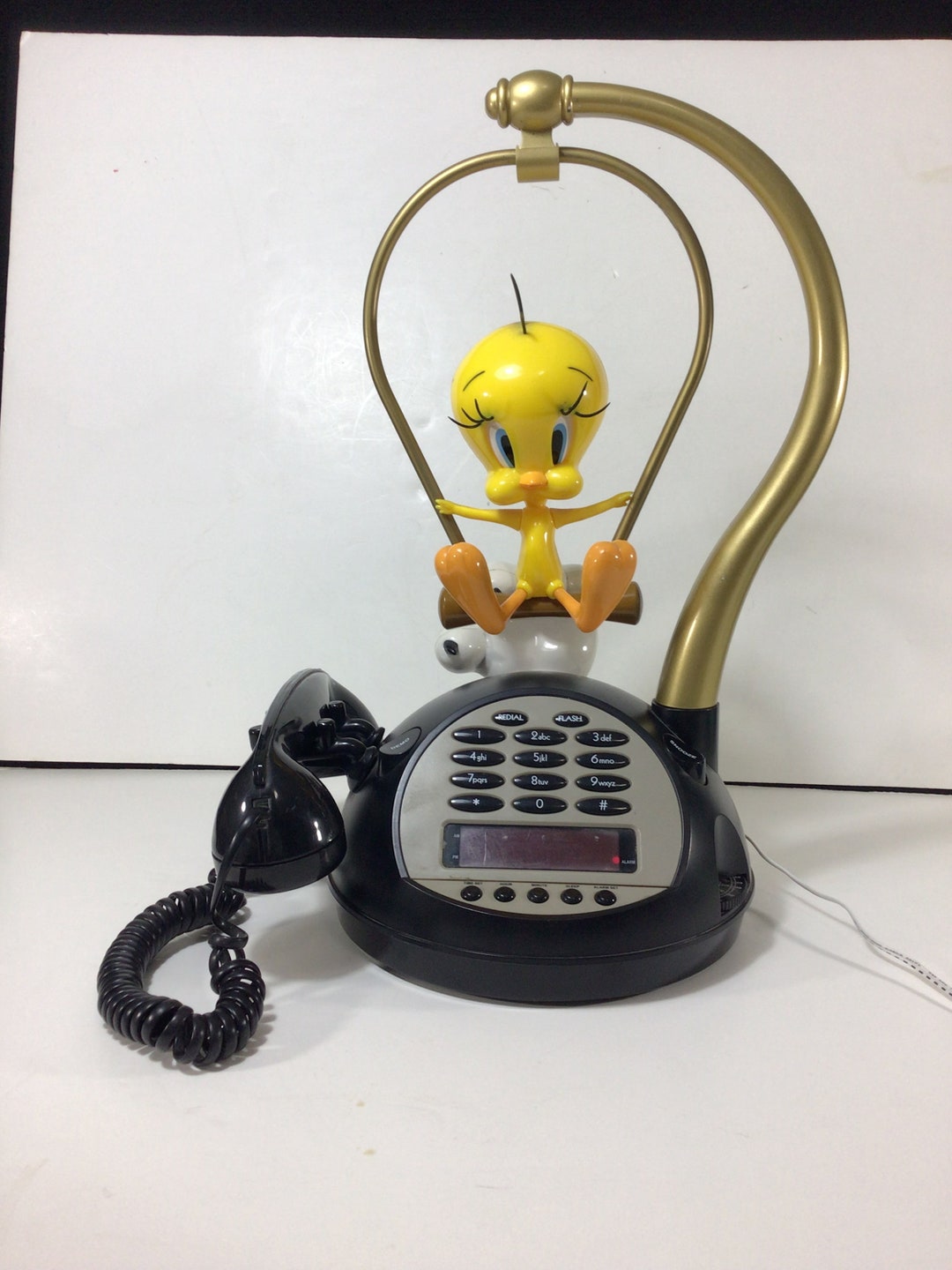 Vintage Looney Tunes Tweety Bird Animated Talking Alarm Clock Radio ...