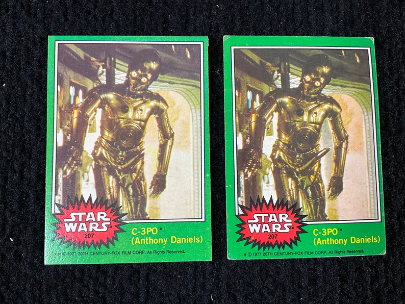 Rare 1977 Vintage Original Star Wars Card C-3PO Golden Rod Error ...
