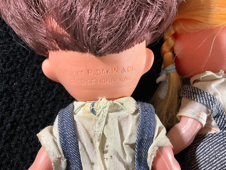 Vintage 1965 R. Dakin Dream Dolls Blonde & Brunette Pig Tail Annie - Etsy