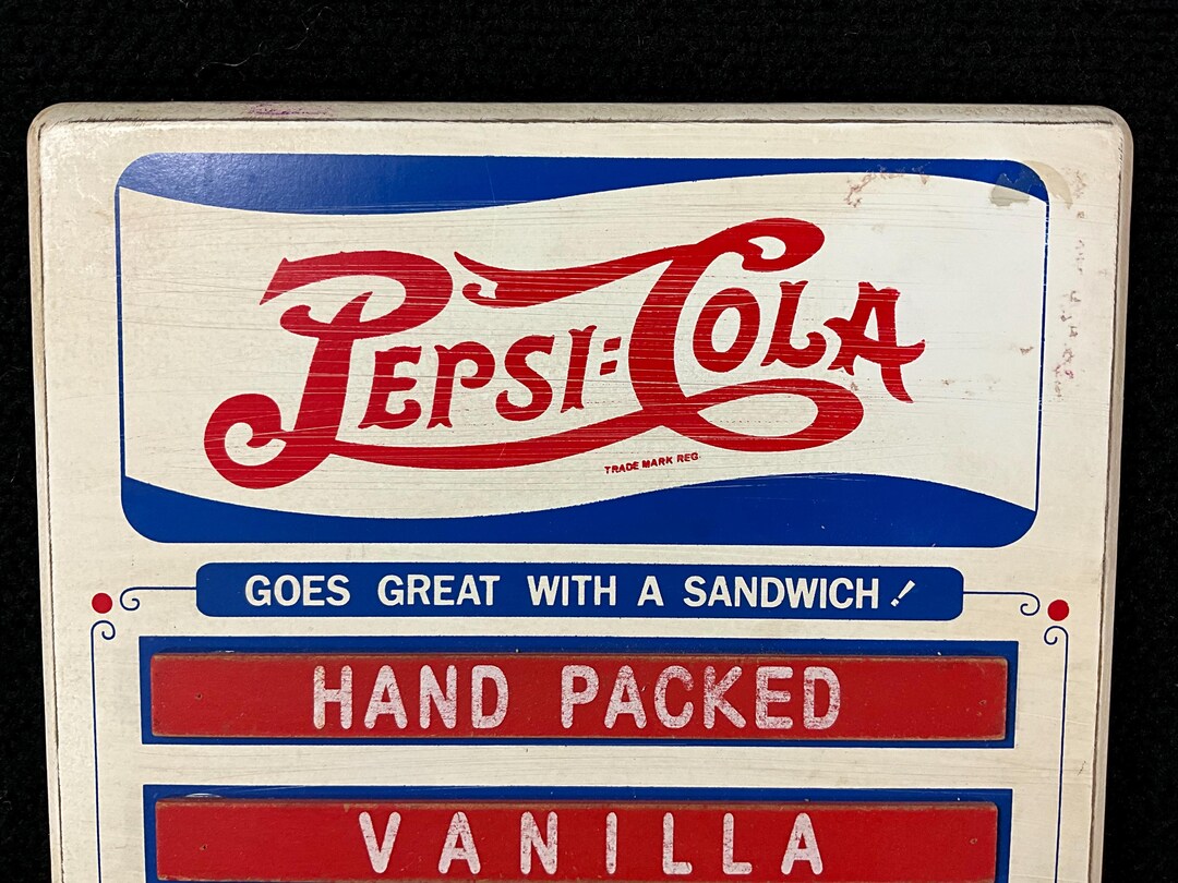 Pepsico 2006 Pepsi-cola Wood Decorative Menu Board Key Holder Wall ...