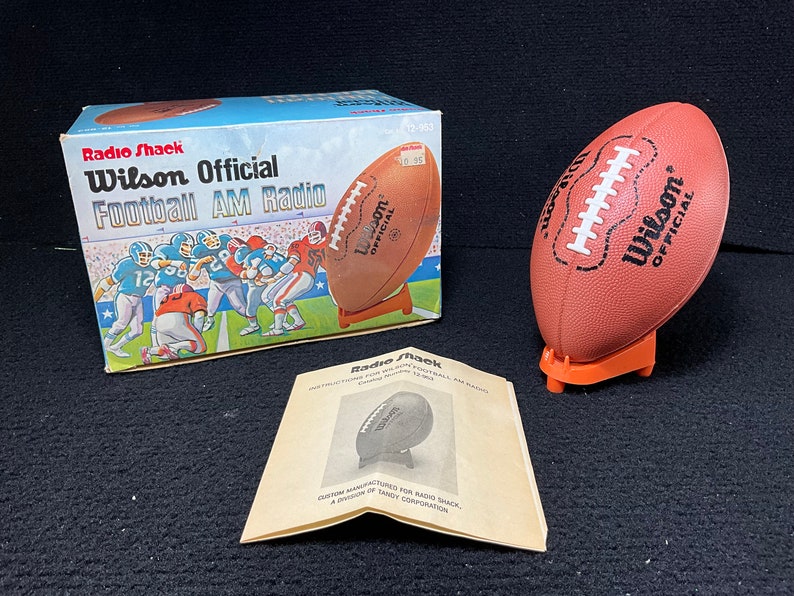 Vintage Radio Shack Wilson Official Football Novelty AM Radio W/box ...