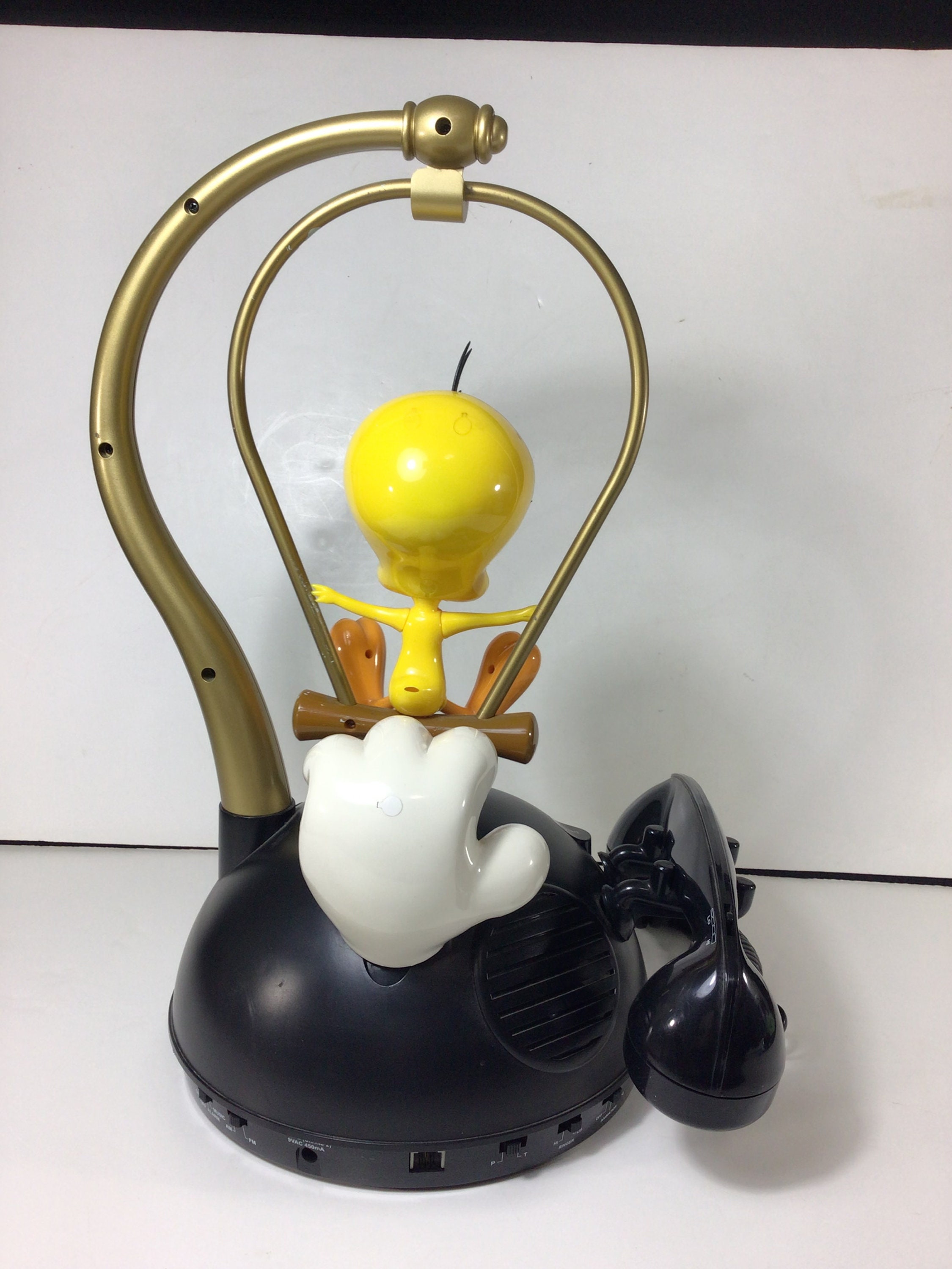 Vintage Looney Tunes Tweety Bird Animated Talking Alarm Clock Radio ...