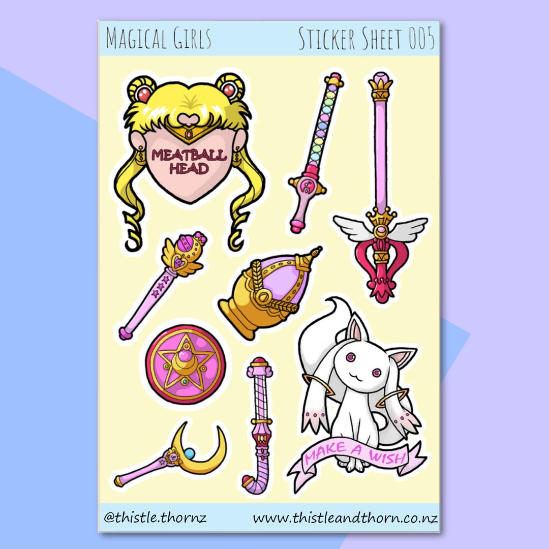 Magical Girls Sticker Sheet - Etsy