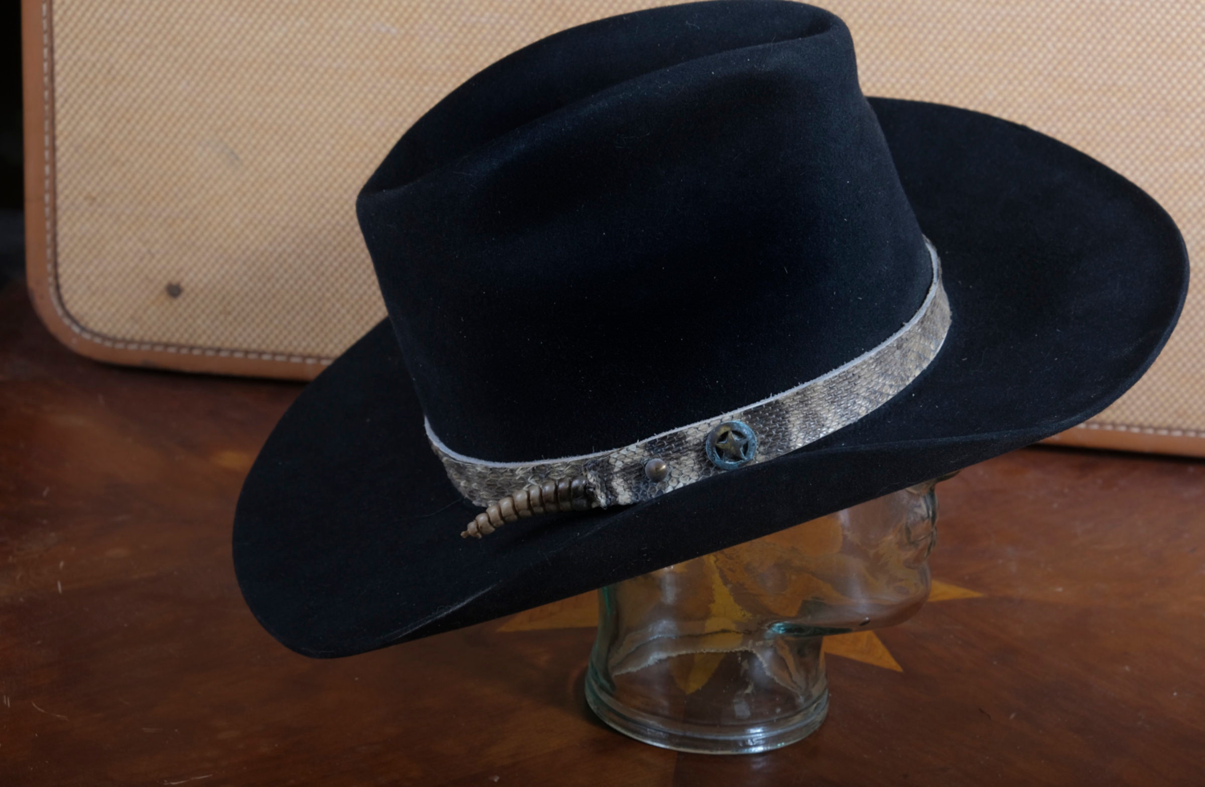 Bailey Black Pro Rodeo Cowboy Association Hat Size 7 3/8 With Handmade ...