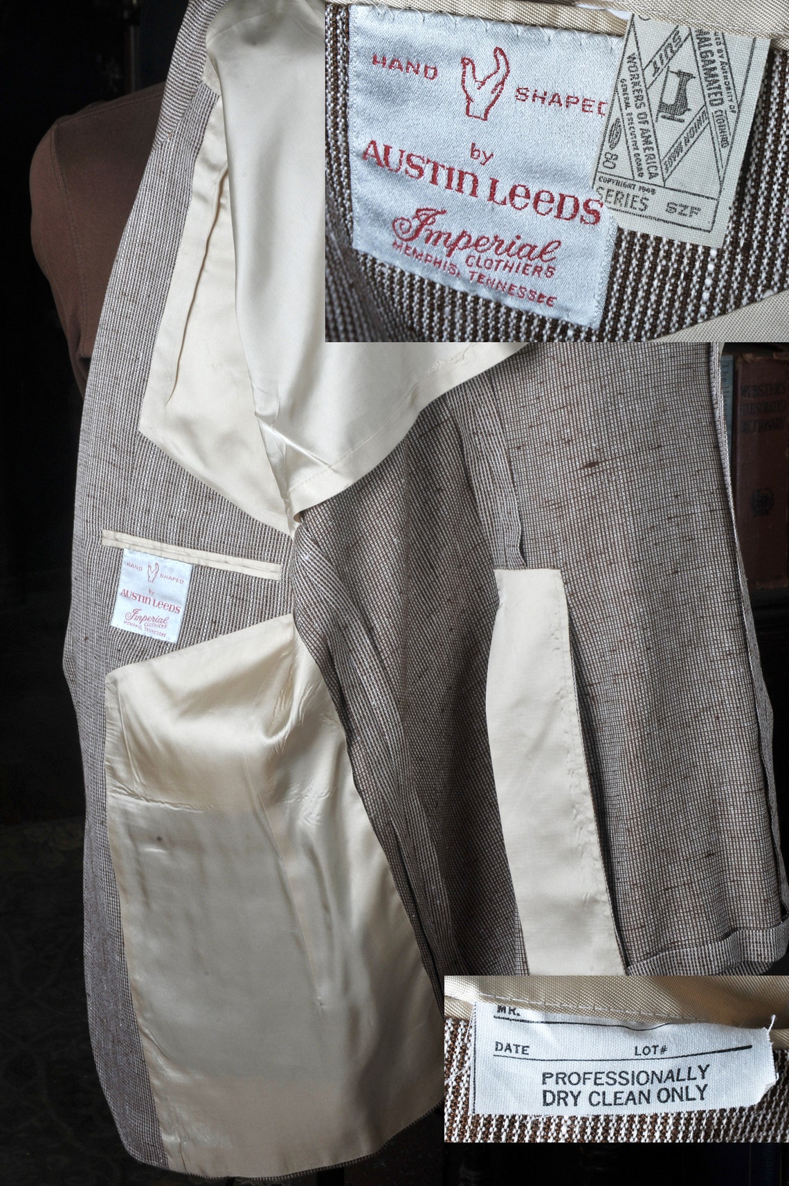 Vintage 50s Austin Leeds Hand Shaped Tailored Silk I think | Etsy