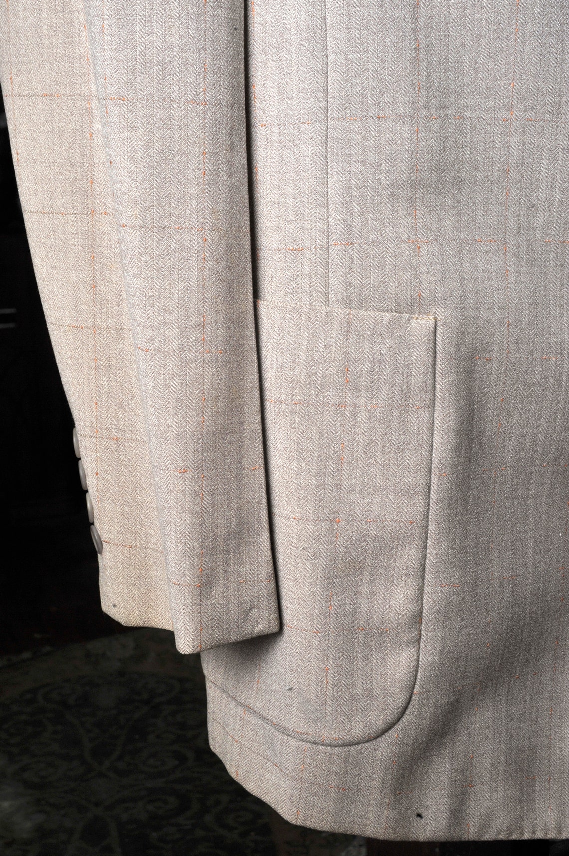 Vintage 40s Dundee Tan Tailored Light Wool Suit Jacket -M or 40 Subtel ...