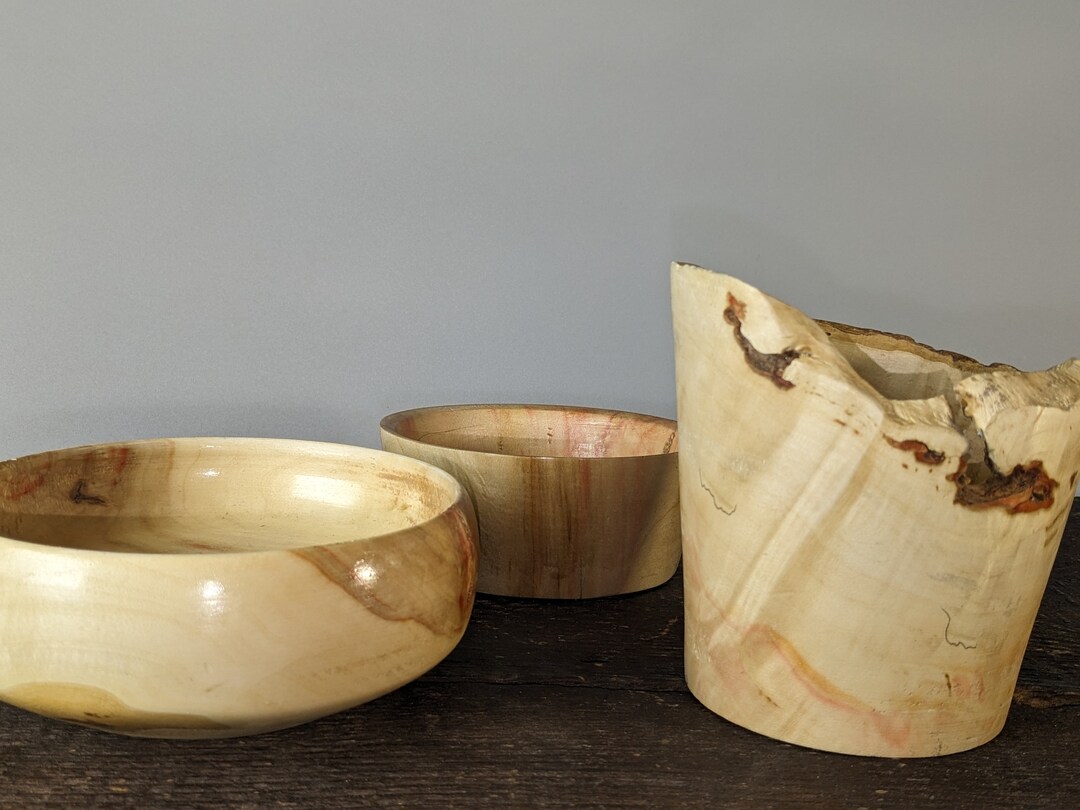 Box Elder Wooden Bowl, Hand Turned, Gift for Men, Gift for Women, Set ...