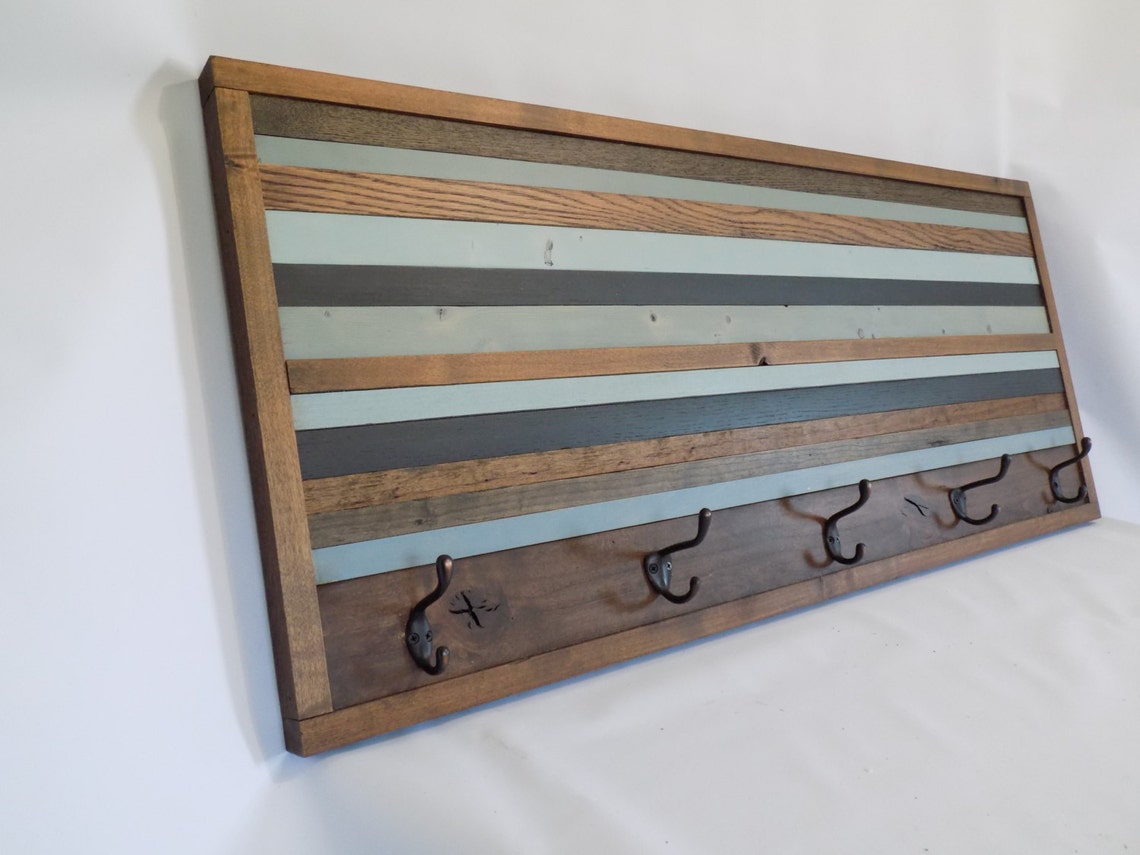 Large Reclaimed Wood Coat Rack Wood Wall Art Rustic Coat - Etsy