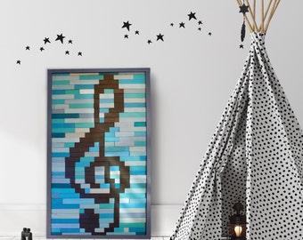 Mosaic Music Note - Etsy