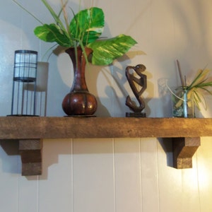 Reclaimed Barn Beam Shelf/mantel With Handmade Brackets - Etsy
