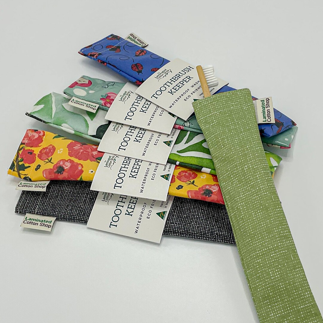 Toothbrush Keeper Bag Waterproof Laminated Cotton - Etsy