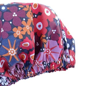 Luxury Shower Cap Red Flowers - Etsy