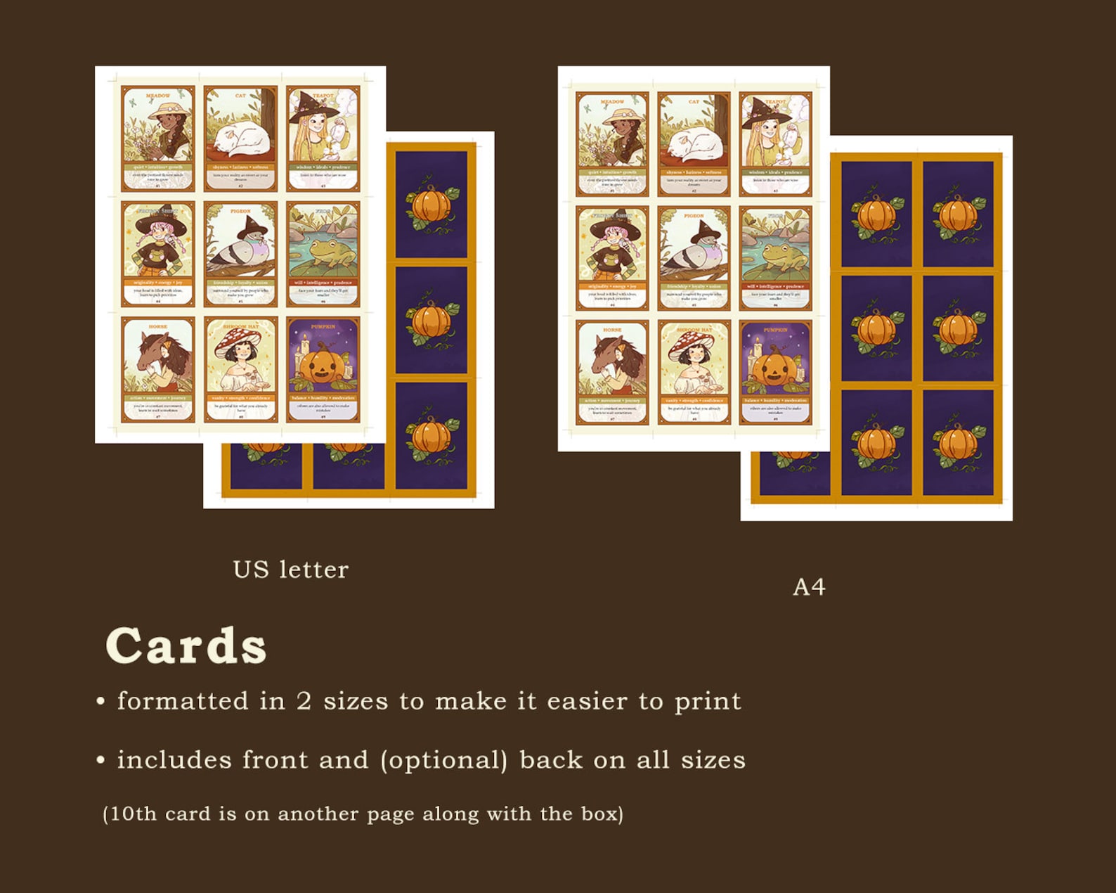 COSY COTTAGE ORACLE Printable Autumn Oracle Cards With Board - Etsy