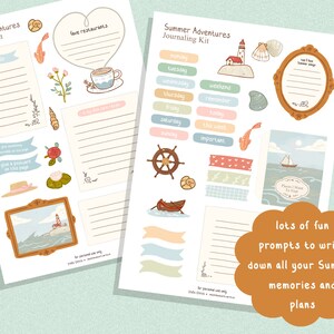 Summer Adventures Printable Journal Kit, Planner Kit, Travel Journal ...