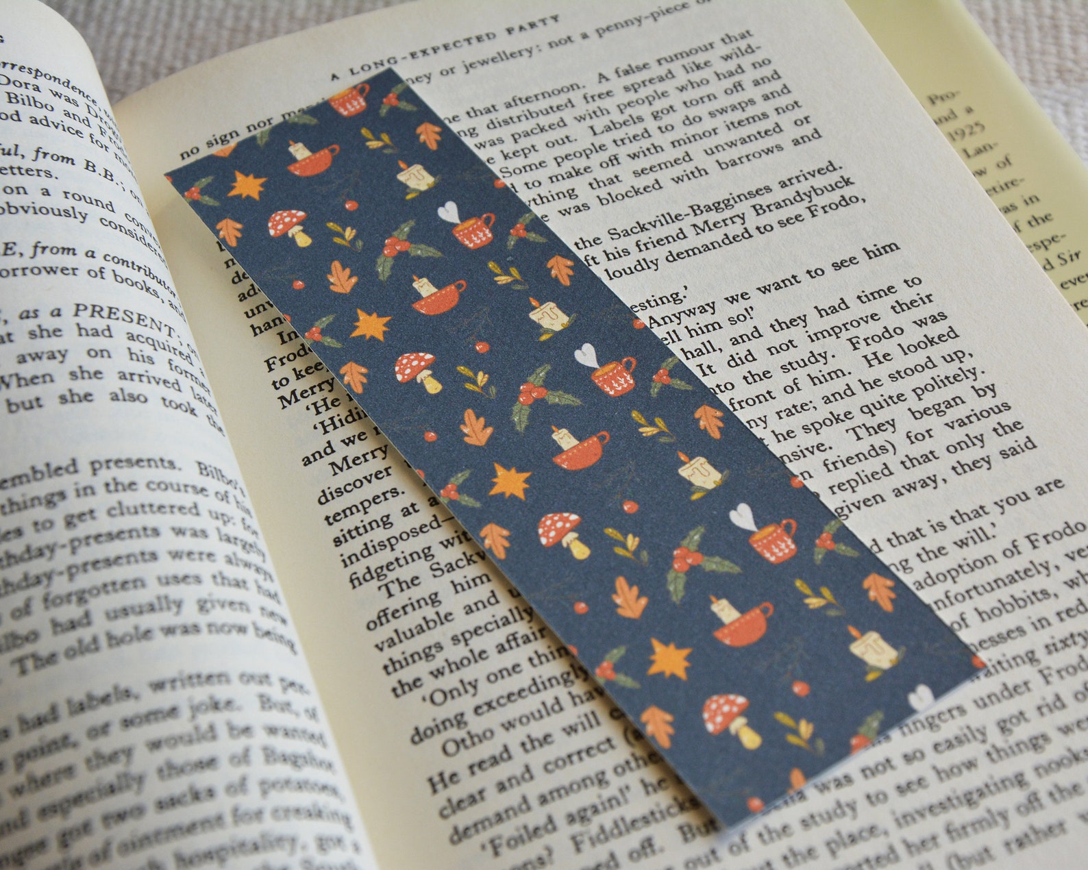 Set of Illustrated Printable Christmas Bookmarks Cozy - Etsy