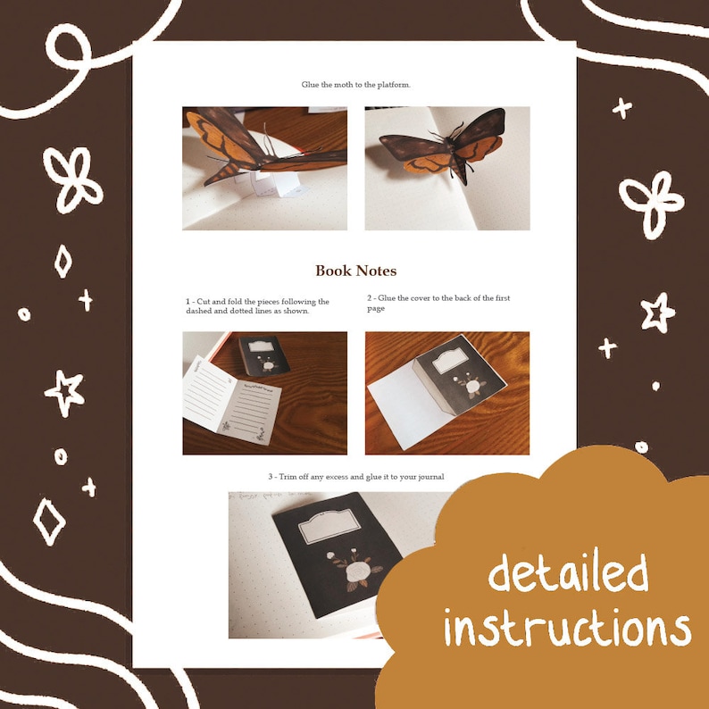 Dark Academia Printable Journal / Planner Kit 3D Pop Up | Etsy