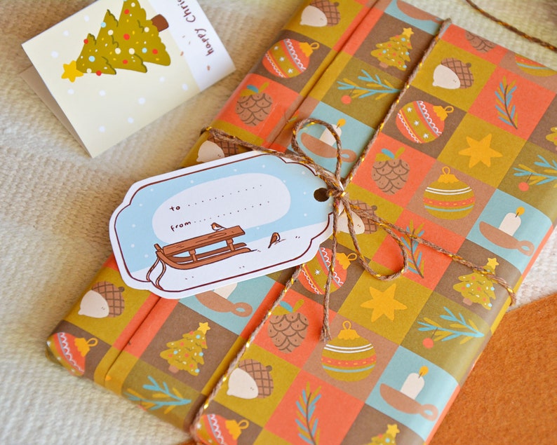 Set of Printable Christmas Gift Tags Mini Postcards and Mini - Etsy