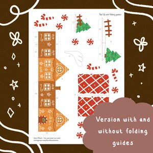 Christmas House Pop up Card, Digital Download, Paper Craft, Xmas Pop up ...