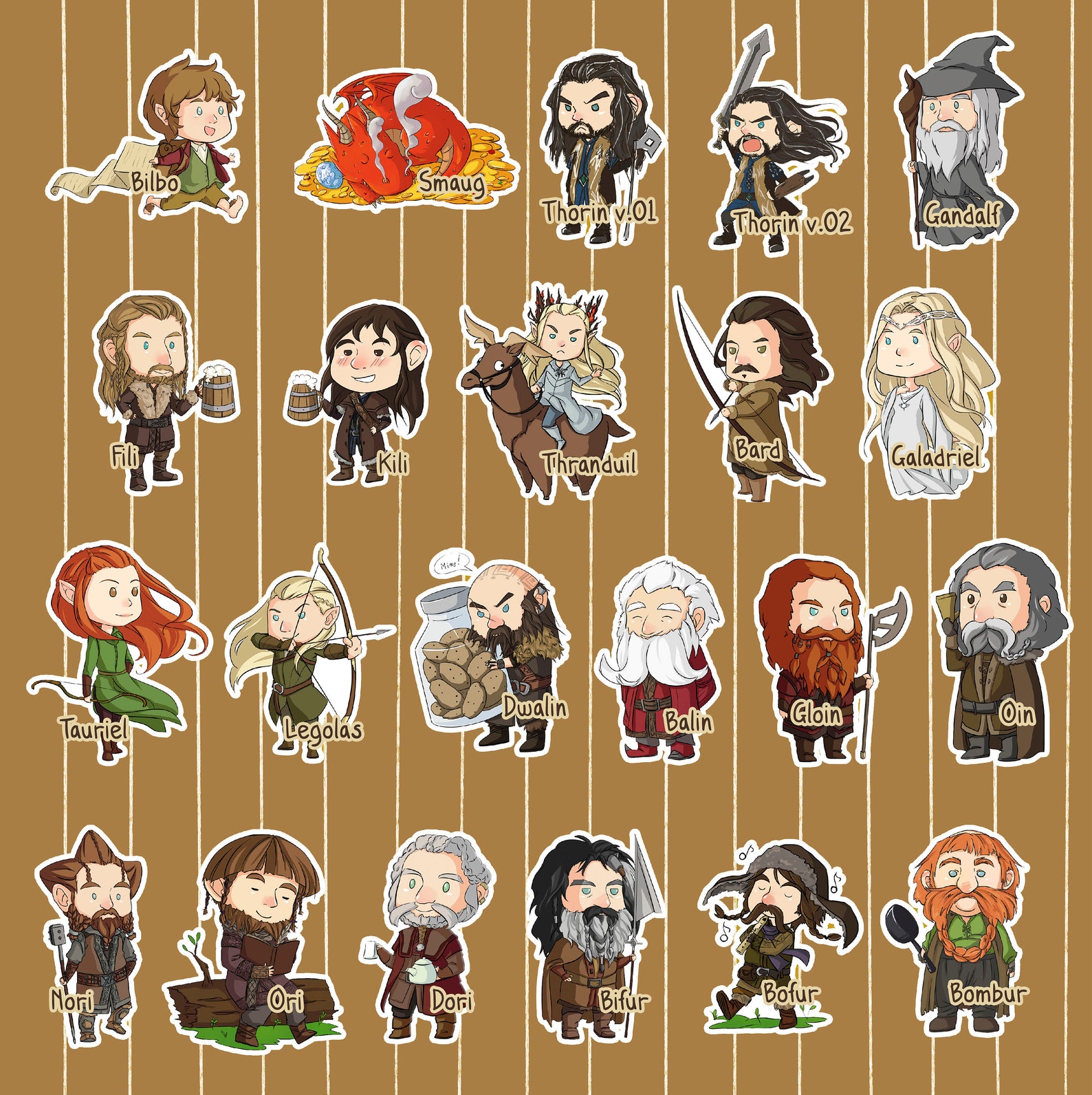 Hobbit Vinyl Stickers LOTR Stickers Lord of the Rings - Etsy