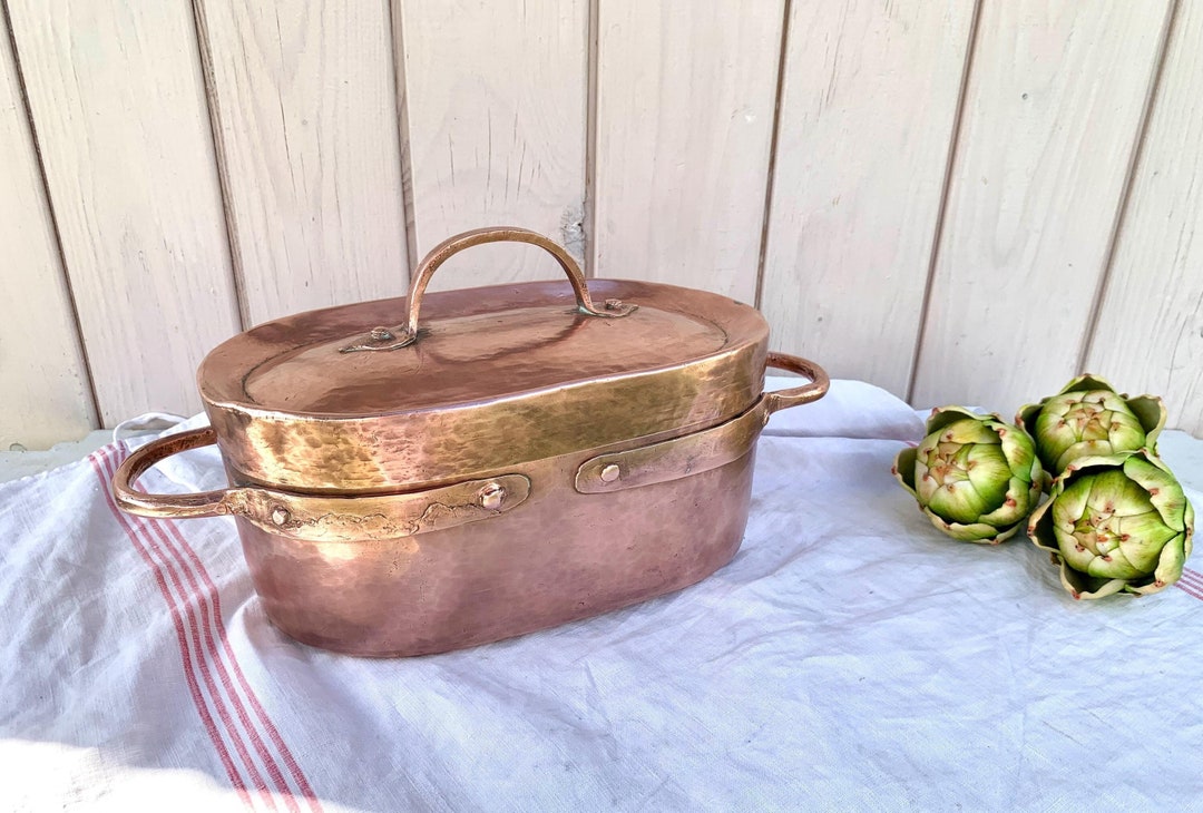 RESERVED Antique French Copper Daubiere, Hand Forged Dutch Oven ...