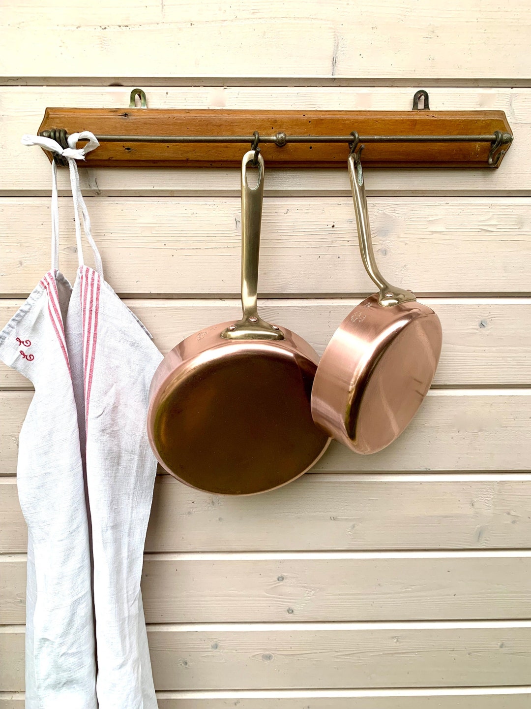 CHOMETTE FAVOR 2 French Copper Sauté Pans, Skillet/frying Pans 16cm ...