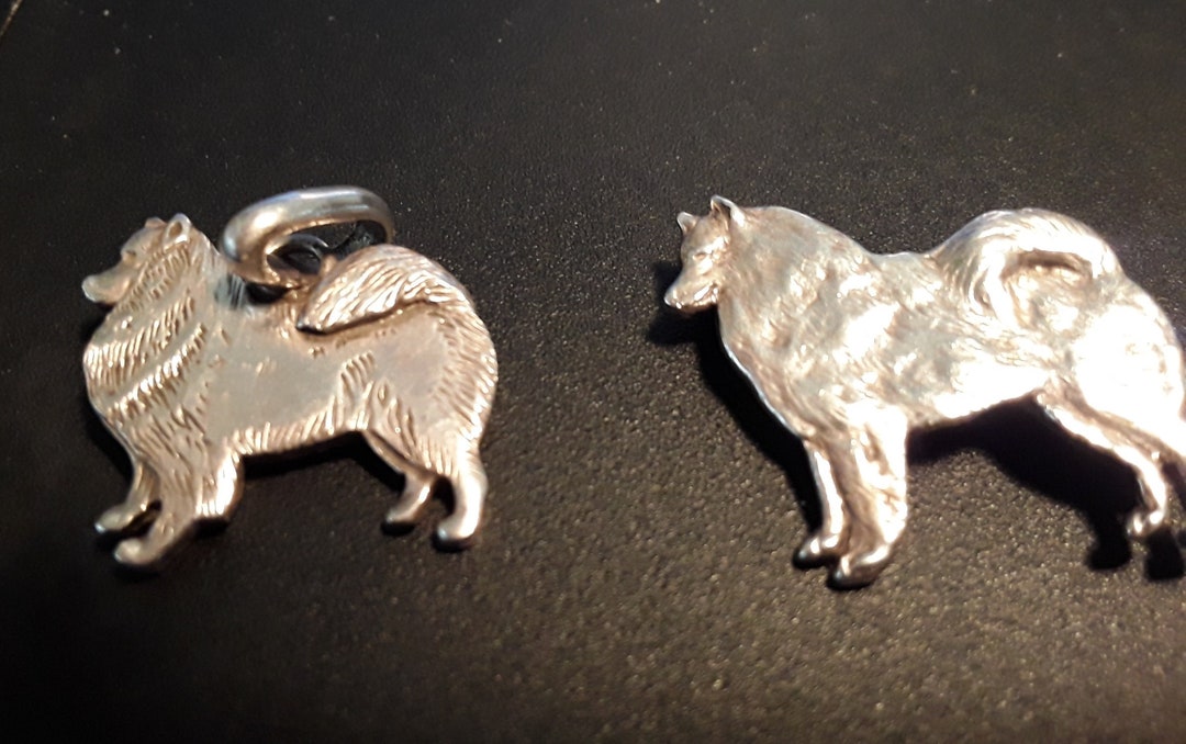 Silver Samoyed pin or pendant - Etsy.de