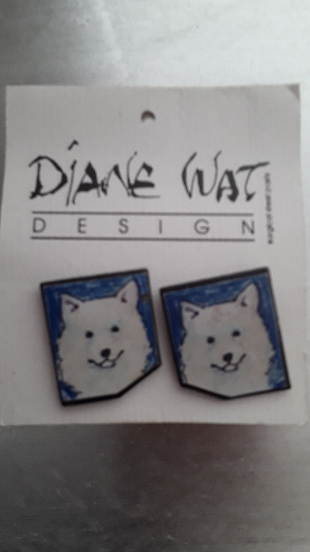Diane Wat Samoyed Dog Earrings - Etsy