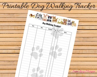 Printable Dog Walking Tracker. Pet Walking. Dog Tracker. Dog Walking ...