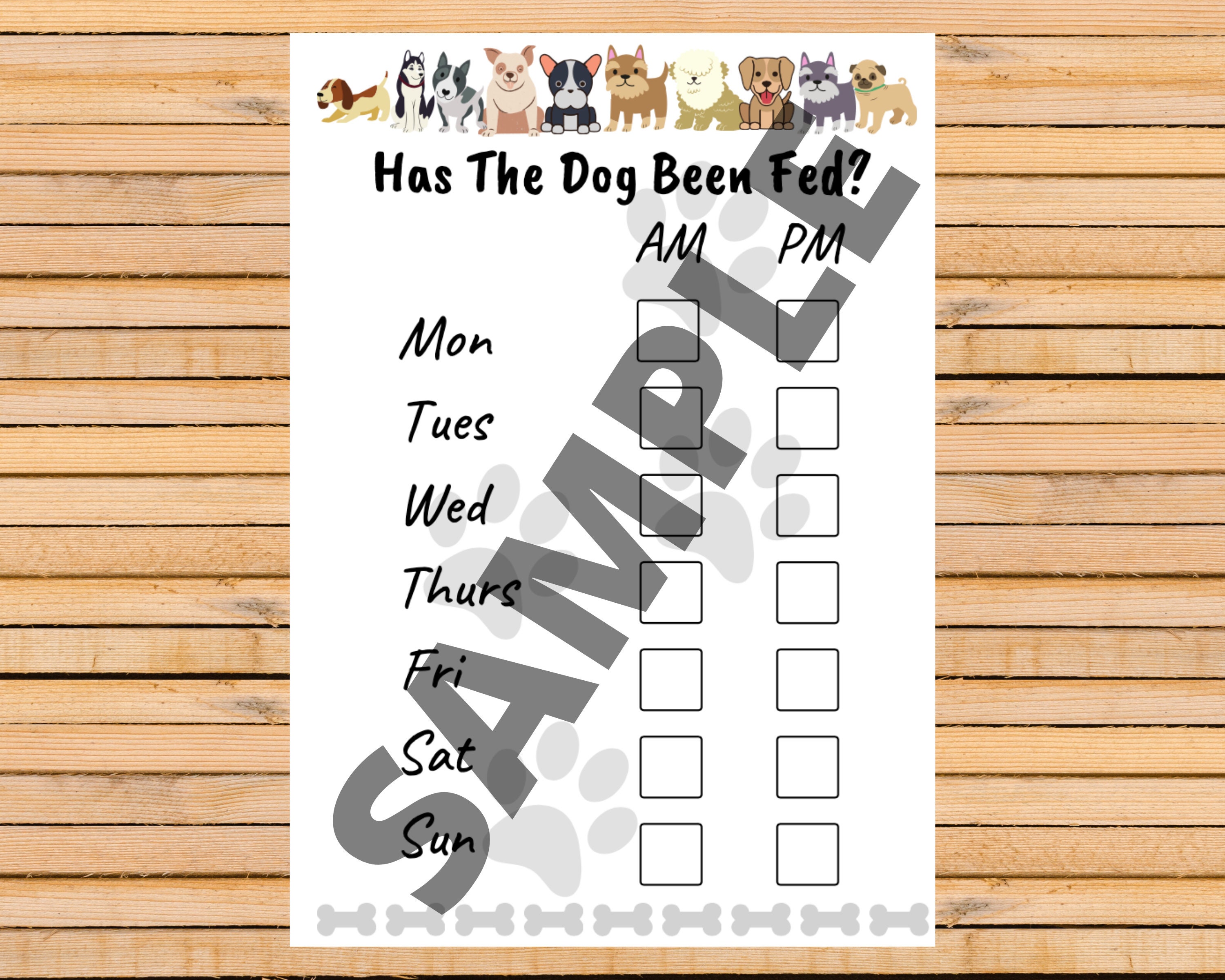 Printable Dog Feeding Chart. Dog Food Schedule. Pet Food Schedule. Dog ...