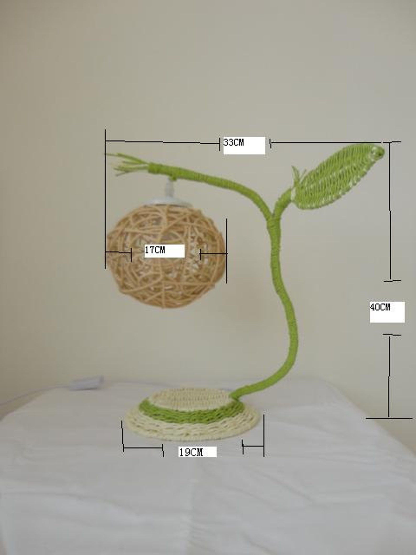 Rural Style Handmade Weaving Light Lamp, Bed Lamp, Rattan Light, Bine ...