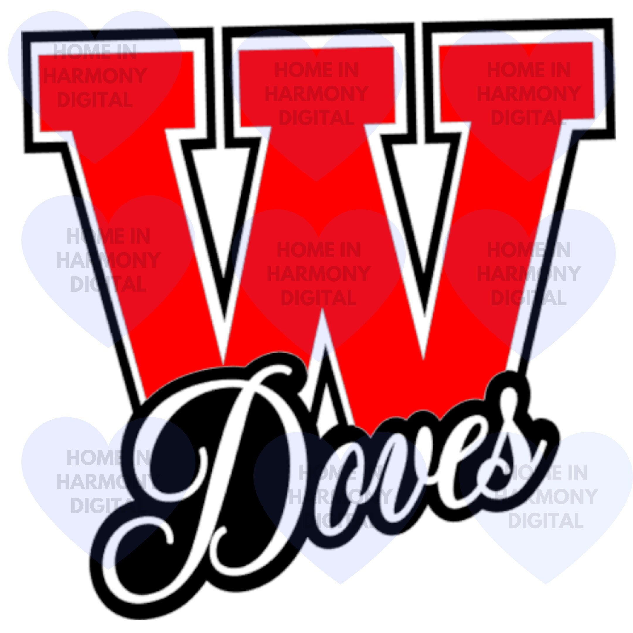 WHS | School Logo Unofficial | WHS Doves - Etsy