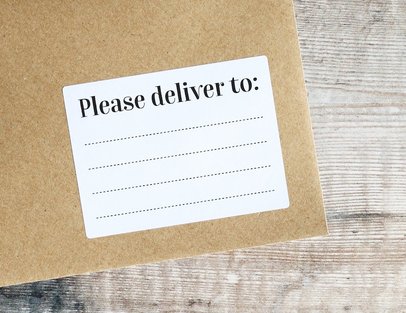 16 Please Deliver To Labels Blank Recipient Address Stickers | Etsy