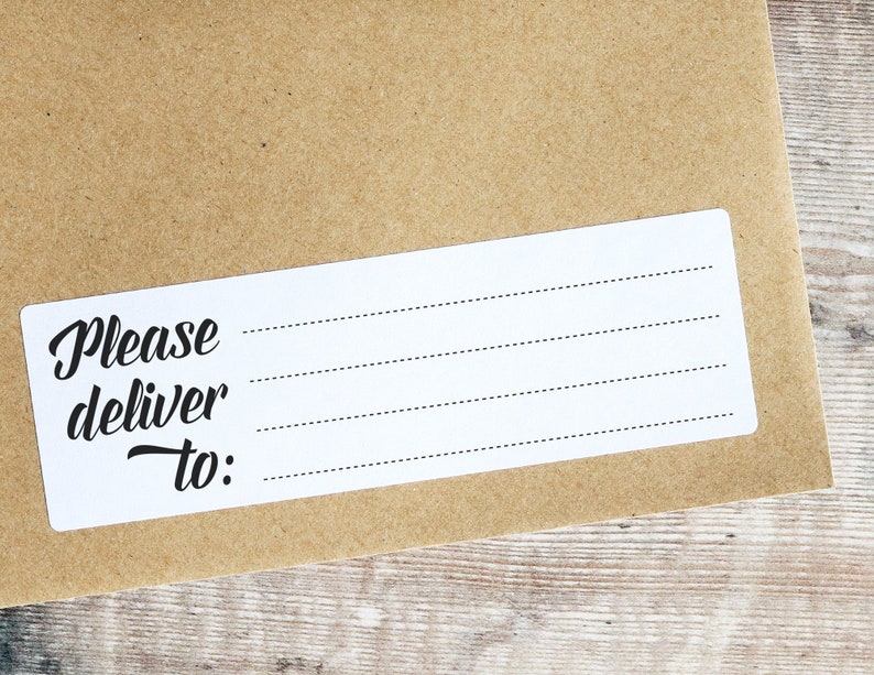 16 Please Deliver to Labels Blank Recipient Address Stickers Penpal ...