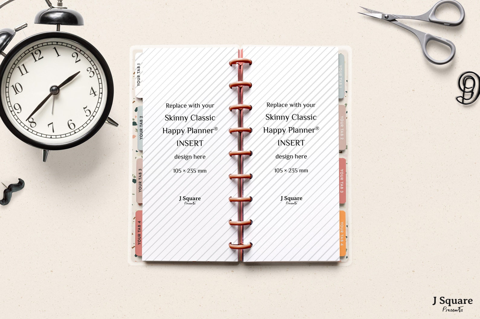 Discbound Planner Inserts Mockup/ Skinny Classic Happy - Etsy