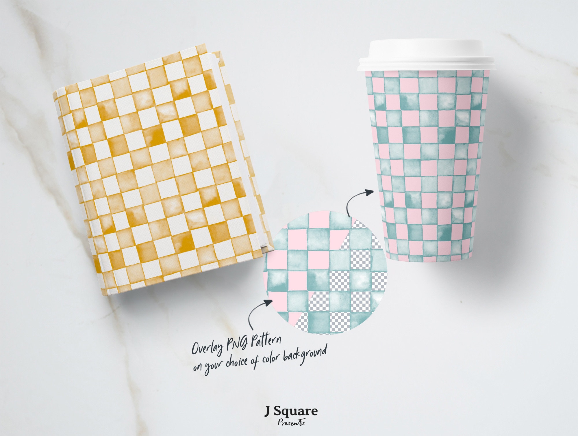 10 Watercolor Checker Printable Scrapbook Paper/ Checkered Seamless ...