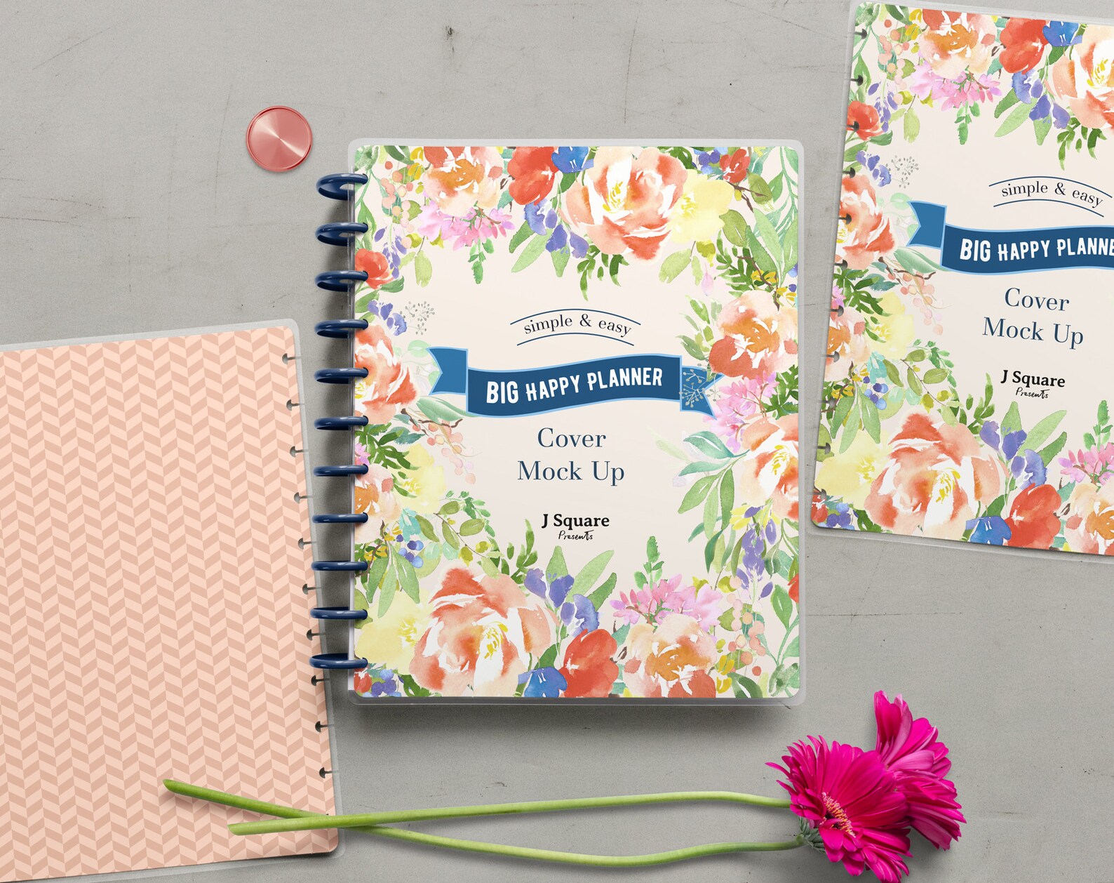 Discbound BIG Happy Planner Cover Mockups/ 11-discs Big Happy - Etsy